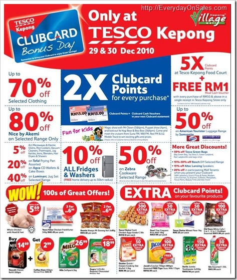 Selected Promotion To You !: Tesco Clubcard Bonus Days